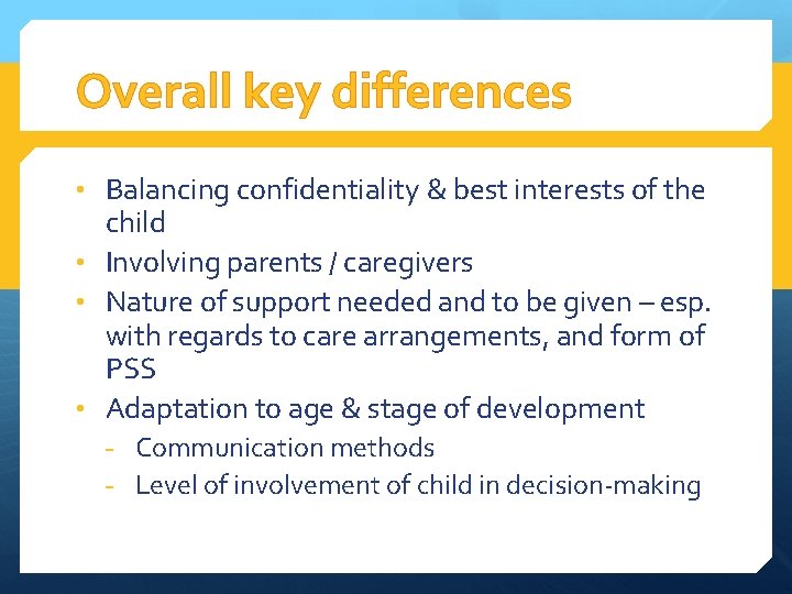 Introduction to case management Session outline Overall purpose