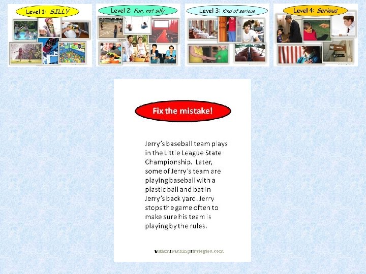 Silly to Serious Cards Powerpoint Version Exploring levels