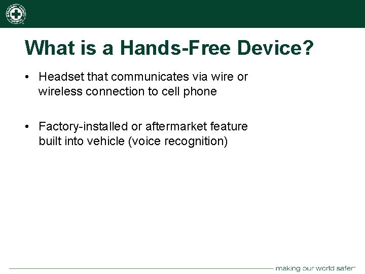 Why driving while using handsfree cell phones is