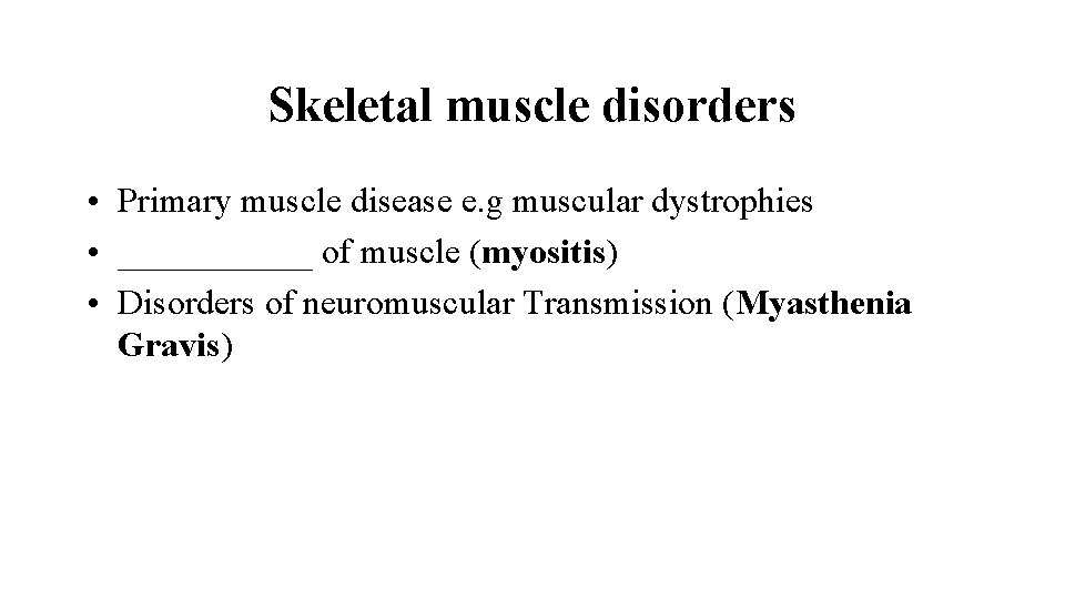 Vocabulary Myopathy Rhabdomyolysis Myositis Myasthemia Gravis Duchenne ...