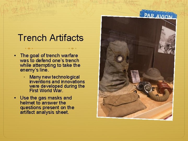 Do Artifacts Tell Stories First World War Educational