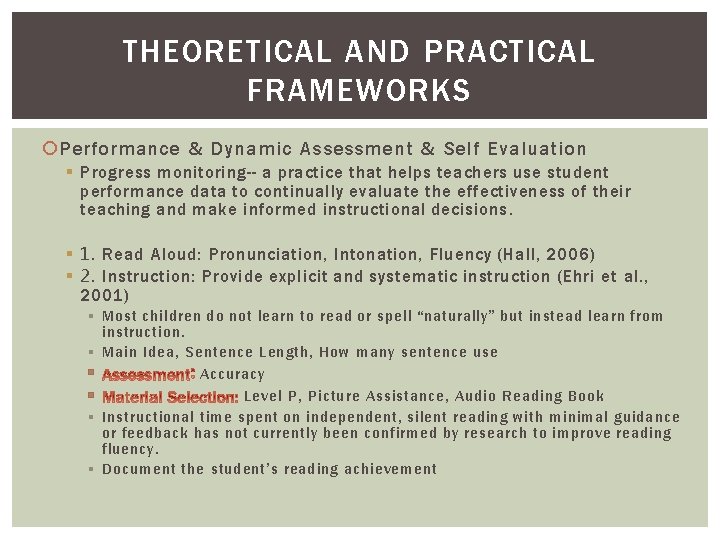 FINAL ASSESSMENT PROJECT Shi Wang SPED 6276 INTRODUCTION