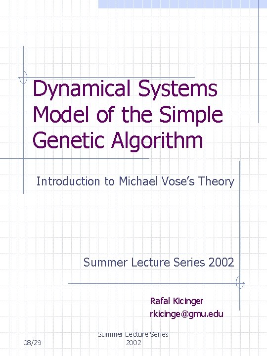 Dynamical Systems Model of the Simple Genetic Algorithm