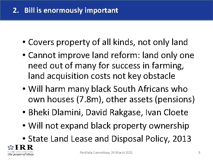 The Expropriation Bill of 2020 B 23 2020