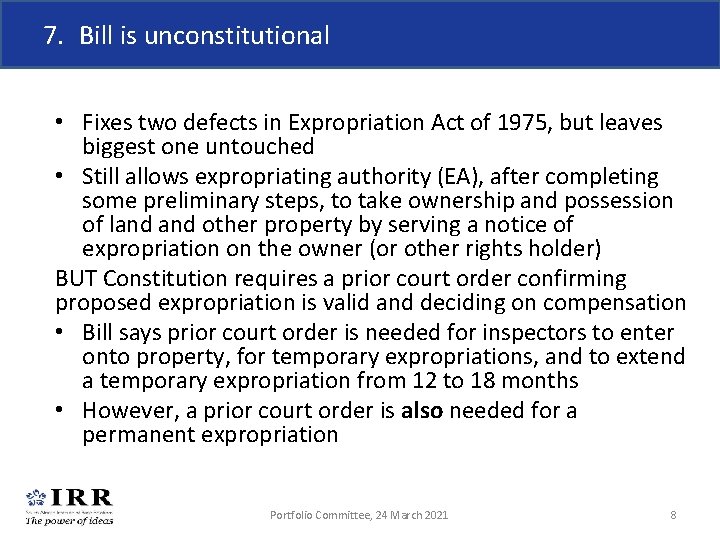 The Expropriation Bill of 2020 B 23 2020