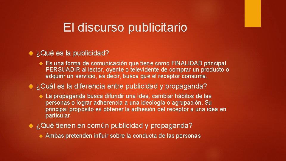 Discurso publicitario El discurso publicitario Qu es la