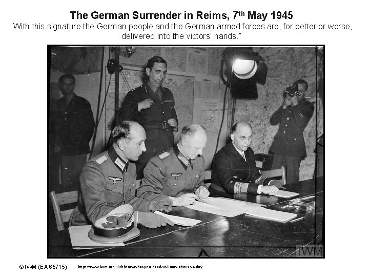 Celebrating the 75 th Anniversary of VE Day