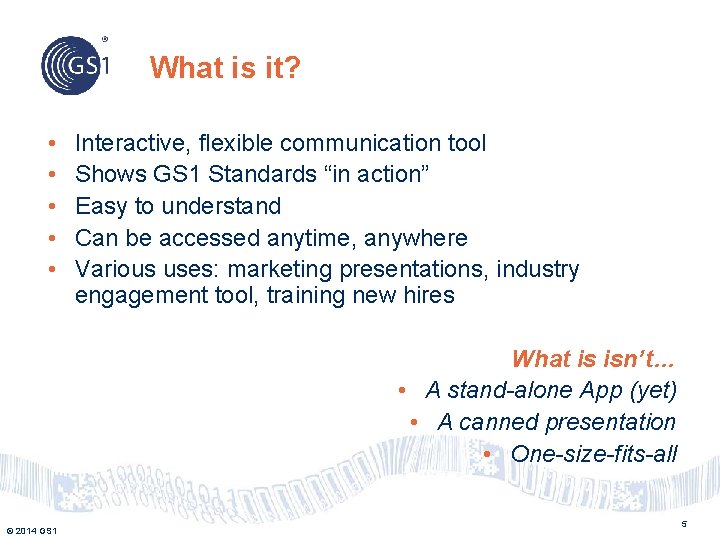 The GS 1 Visibility App Standards Development University