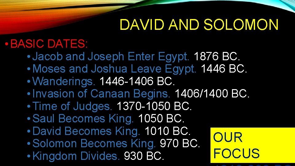 ARCHAEOLOGY AND THE BIBLE Brief History and Current