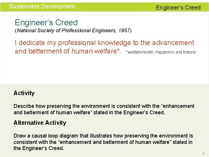 Storyboard Sustainable Development Main point Sustainable development is