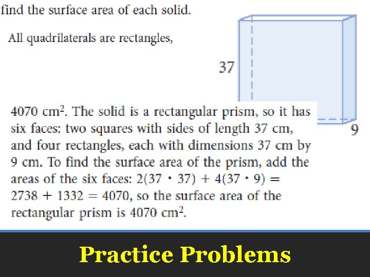 Surface Areas of Prisms and Cylinders Geometry 10