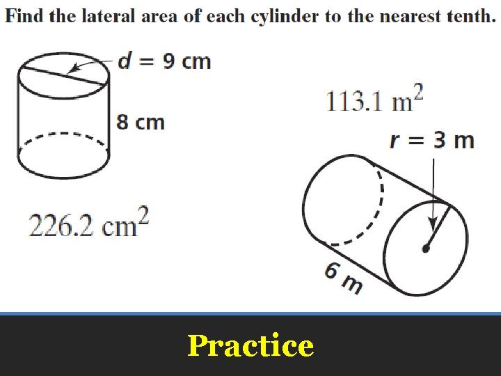 Surface Areas of Prisms and Cylinders Geometry 10