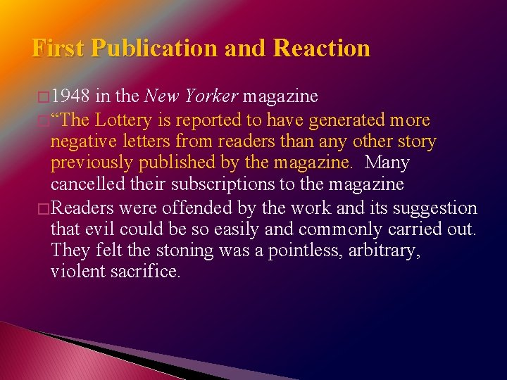 The Lottery Shirley Jackson Shirley Jackson 1919 1965