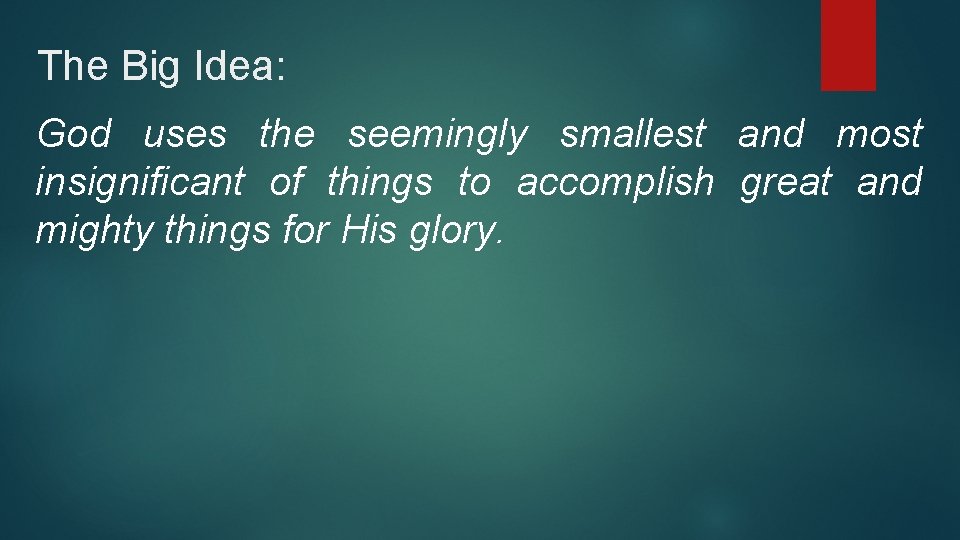 The Parable of Mustard Seed MARK 4 30