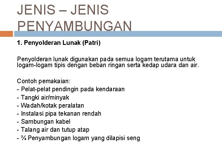 ASI ELEMEN PENGIKAT SAMBUNGAN PERMANEN PENGELASAN PENYOLDERAN ANGGOTA