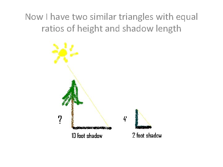 Finding heights of objects by comparing shadow lengths