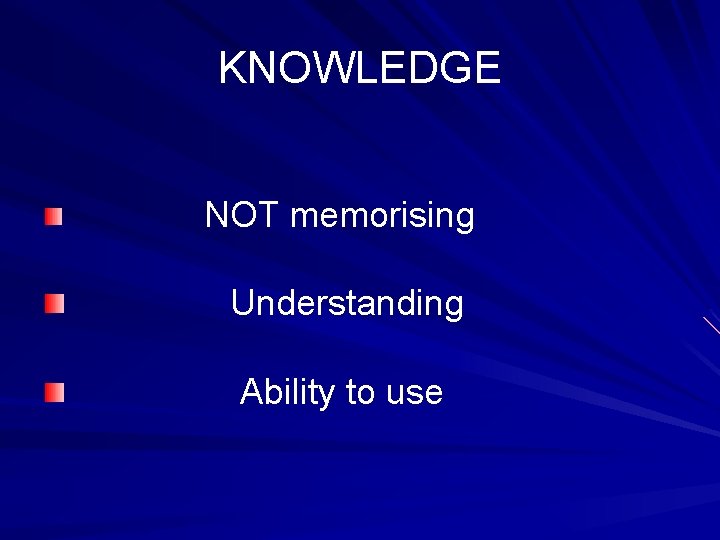 ECONOMICS THE SKILLS KNOWLEDGE NOT memorising Understanding Ability