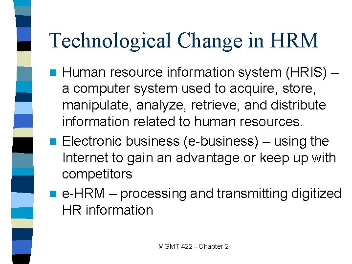 Chapter 2 Trends in Human Resource Management US