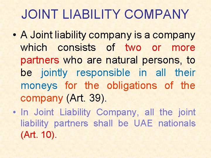 Companies Commercial Companies Personal Companies Partnership Capital ...