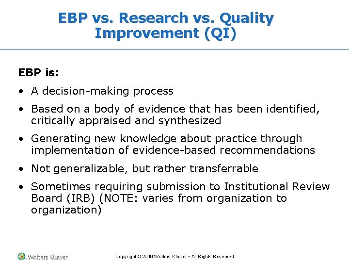 Chapter 1 Making the Case for Evidence Based