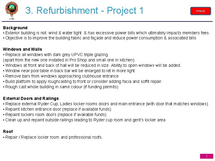 3 Refurbishment Project 1 Critical Background Exterior building