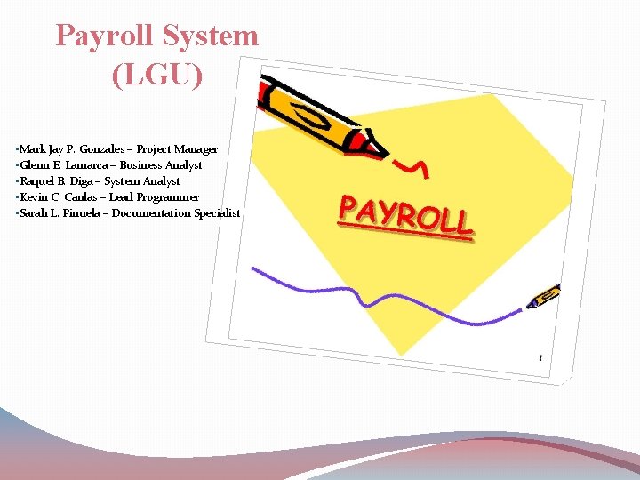 Payroll System LGU Mark Jay P Gonzales Project