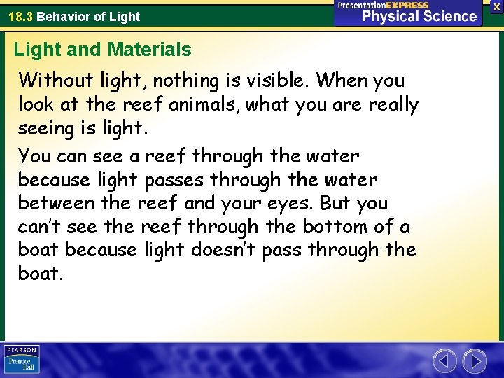 18 3 Behavior of Light Water is transparent
