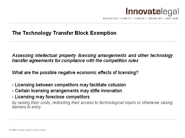 Overview of presentation 1 Introduction 2 The block