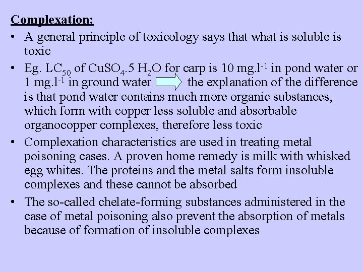 Basics of general toxicology Lecture No 2 Copyright