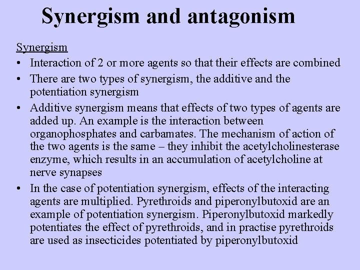 Basics of general toxicology Lecture No 2 Copyright