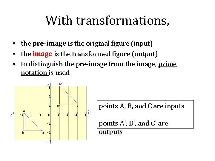 Introduction to Transformations Translations By the end of