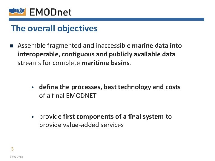 Overview EMODnet Biology Portal Standards used Web services