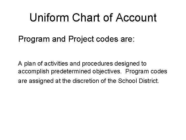 Chart of Accounts Overview ALASBO Power Lunch January