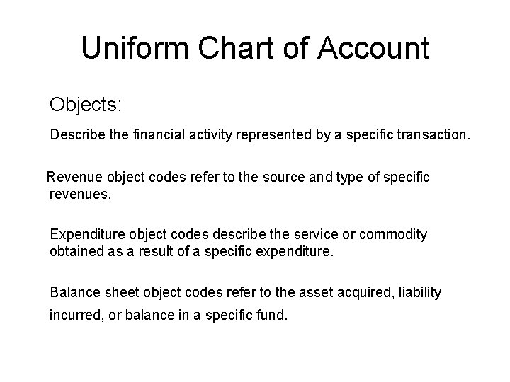 Chart of Accounts Overview ALASBO Power Lunch January