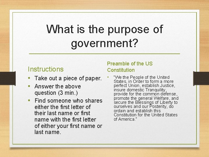 What is the purpose of government Instructions Take