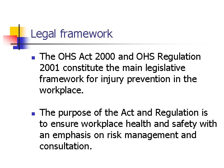 OHSOccupational Health Safety What is OHS OHS is