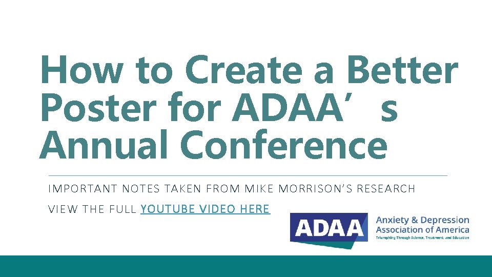 How to Create a Better Poster for ADAAs