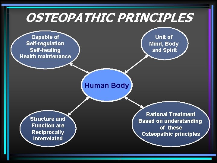 OSTEOPATHIC MEDICINE 101 Introduction to Osteopathic Medicine for