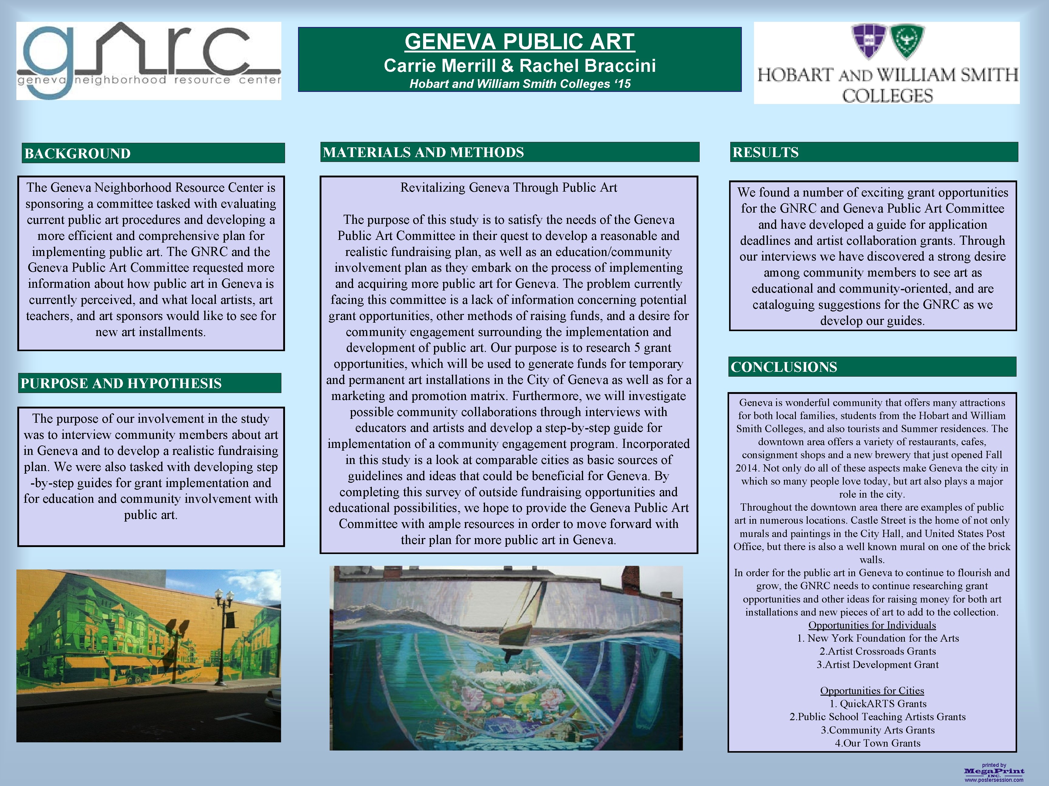 GENEVA PUBLIC ART Carrie Merrill Rachel Braccini Hobart