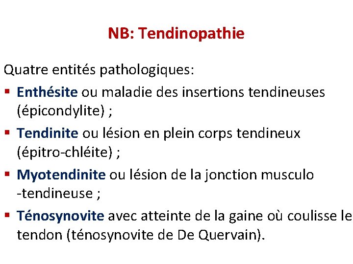 LIRPOS URAC 30 Les rhumatismes abarticulaires Pr Hanan