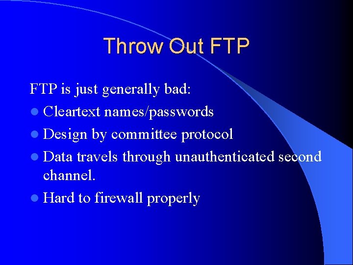 Attacking and Securing Unix FTP Servers Jay Beale