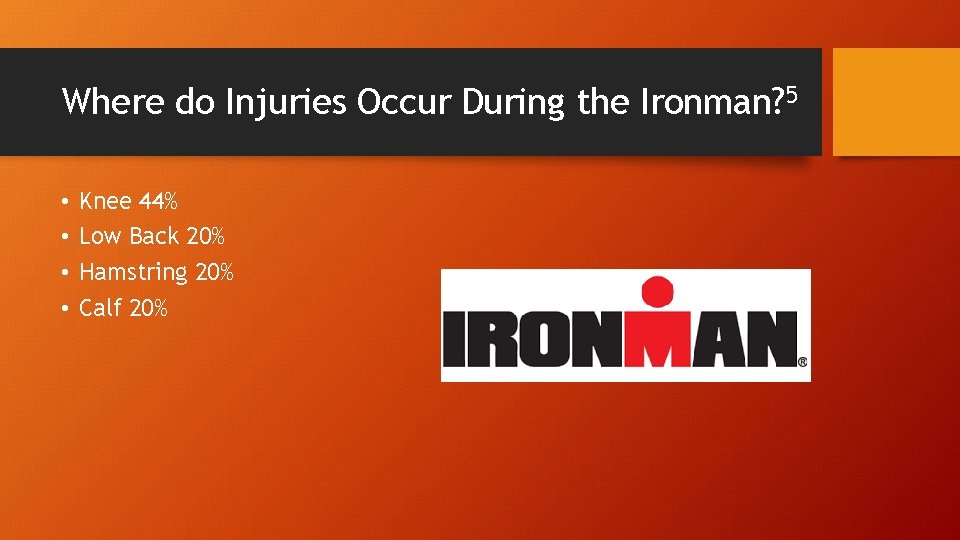 Orthopedic Considerations Associated with Triathlon Training Jennifer ...