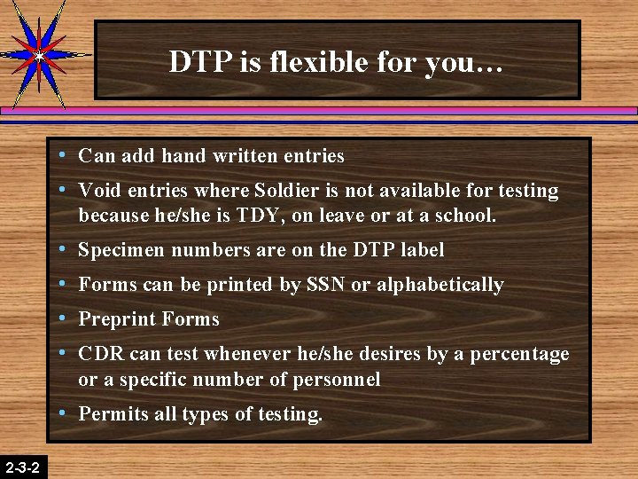 Do D Drug Testing Program DTP Enabling Learning