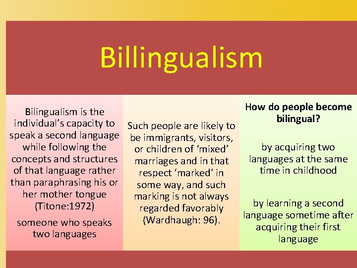 Choosing a Code Diglossia Bilingualism and Multilingualism Code