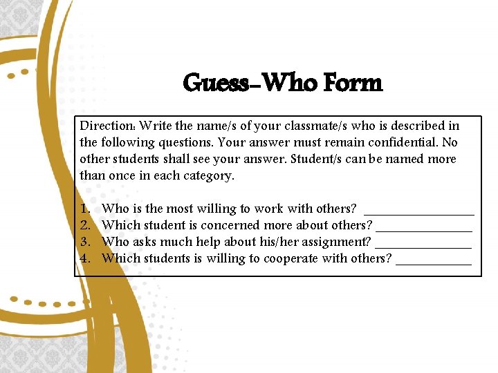 Methods of Assessing Affective Learning Outcomes B SelectedResponse