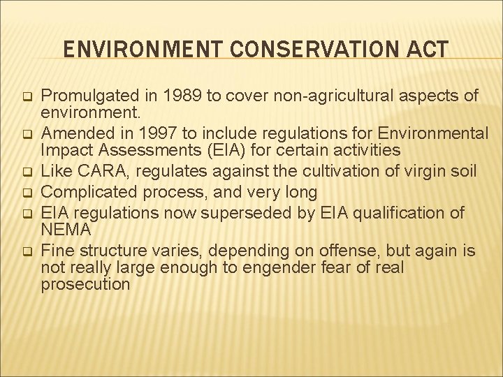 BCB 341 Principles of Conservation Biology NEMA CARA