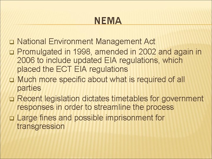 BCB 341 Principles of Conservation Biology NEMA CARA