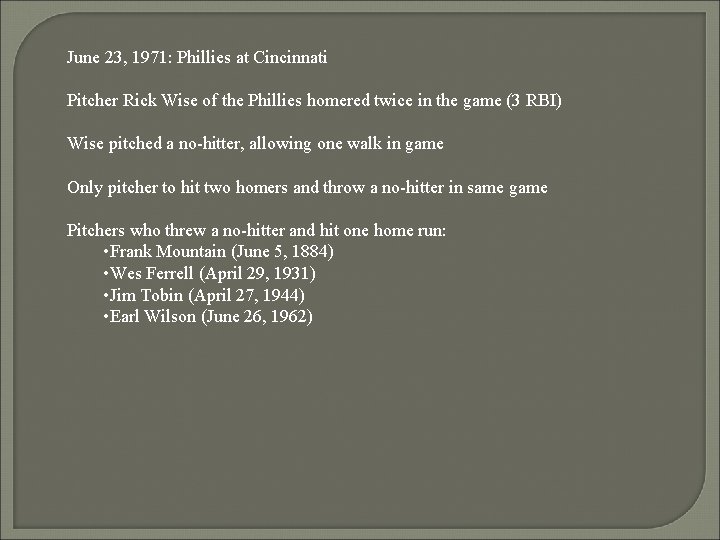 Pitchers Dig the Long Ball but only when