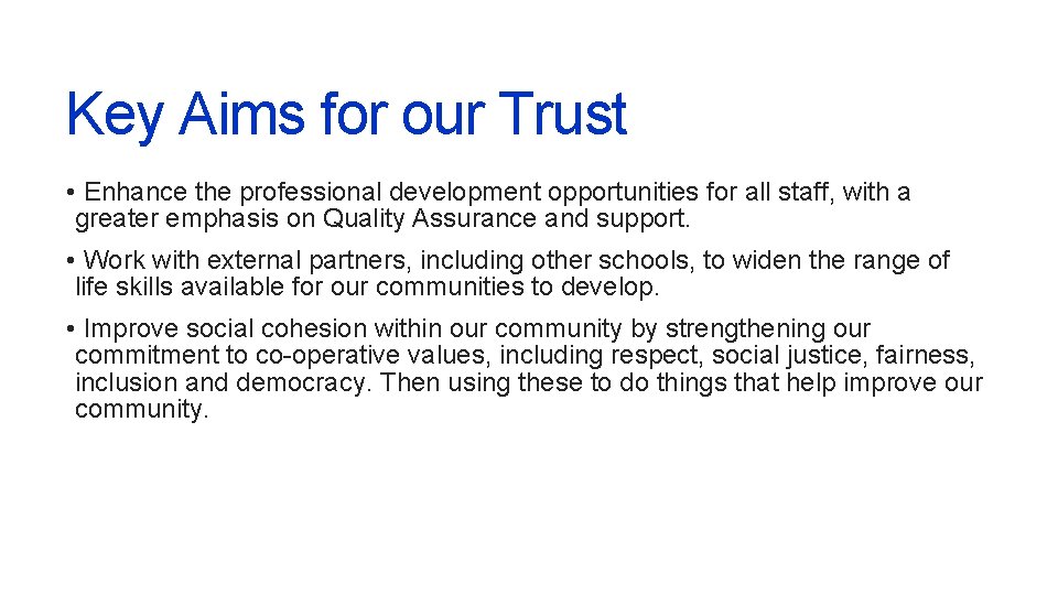 Why are we here To secure the best