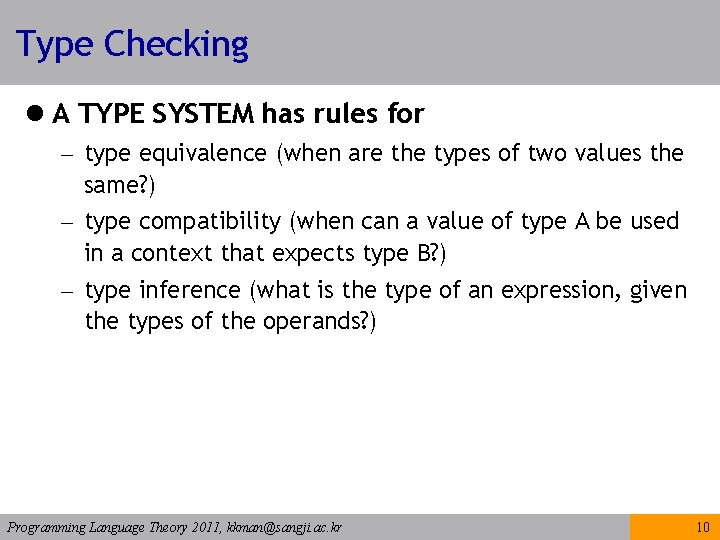 Chap 7 Data Type Programming Language Theory 2011